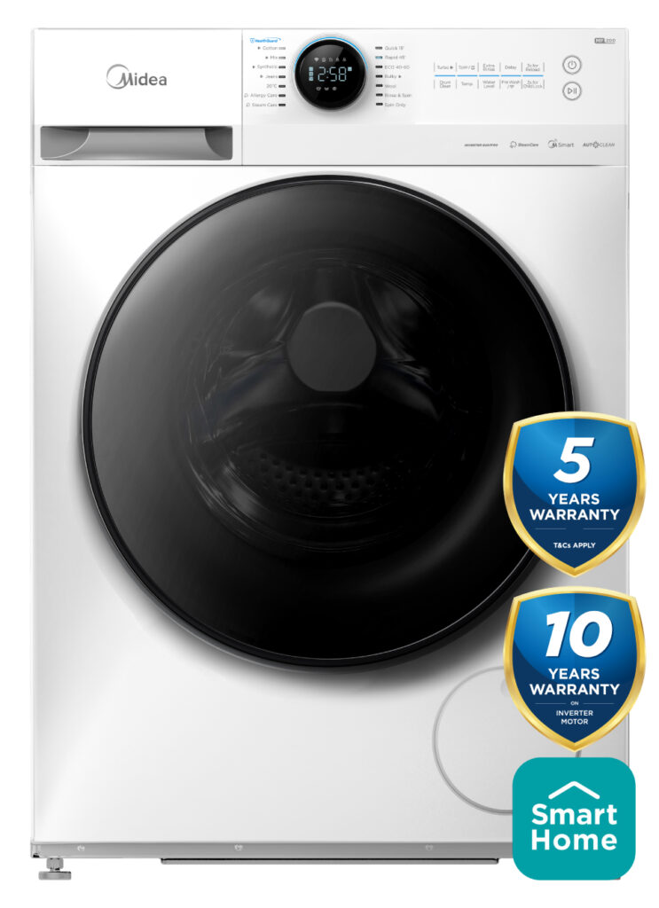 Midea Premium Lunar Series Washing Machine 8kg A Class Wi-Fi Control ...