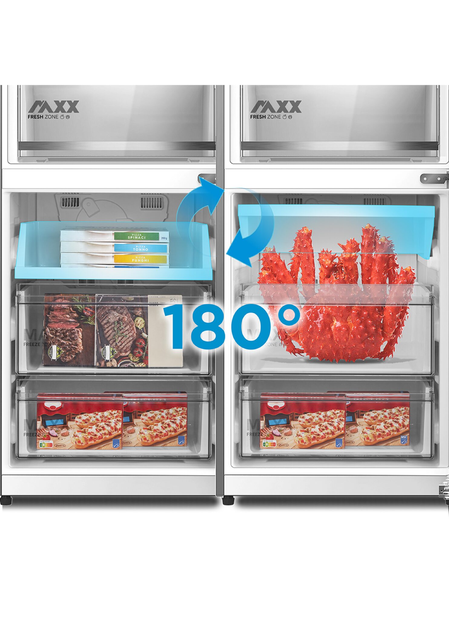 Midea Space Master Series Fridge Freezer (MDRB600MME46) - Midea Malta