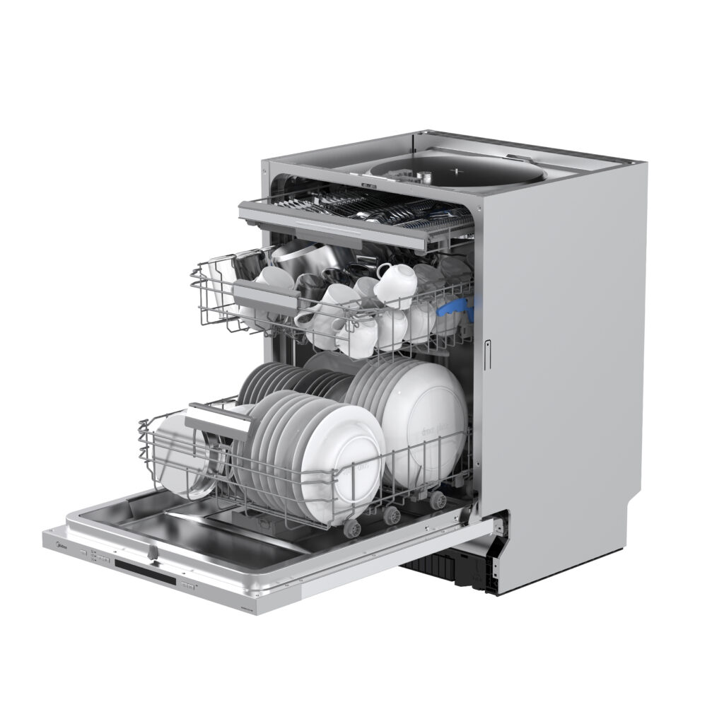 Midea Built-in Dishwasher 60cm – With Cutlery Tray & Auto Open Door ...